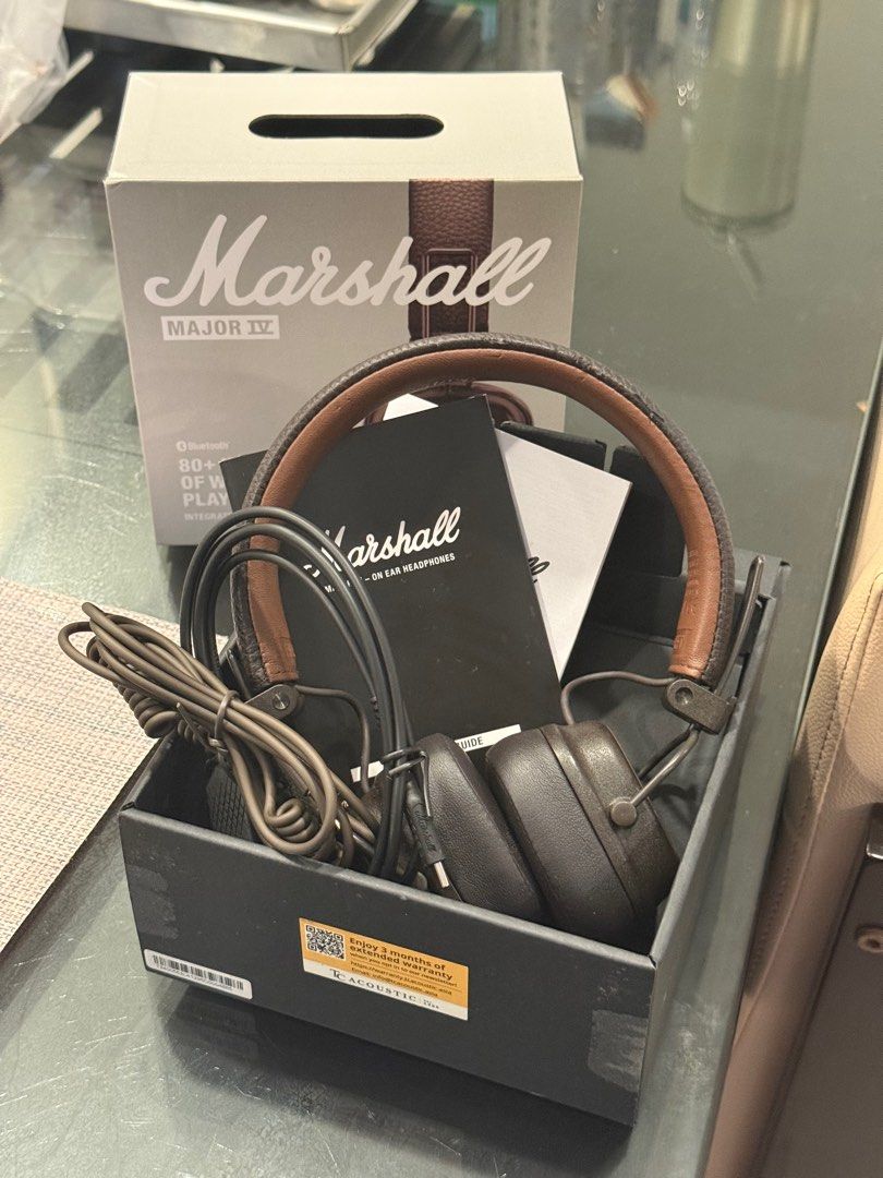 Marshall Major IV Bluetooth On-Ear Headphones, Audio, Headphones ...