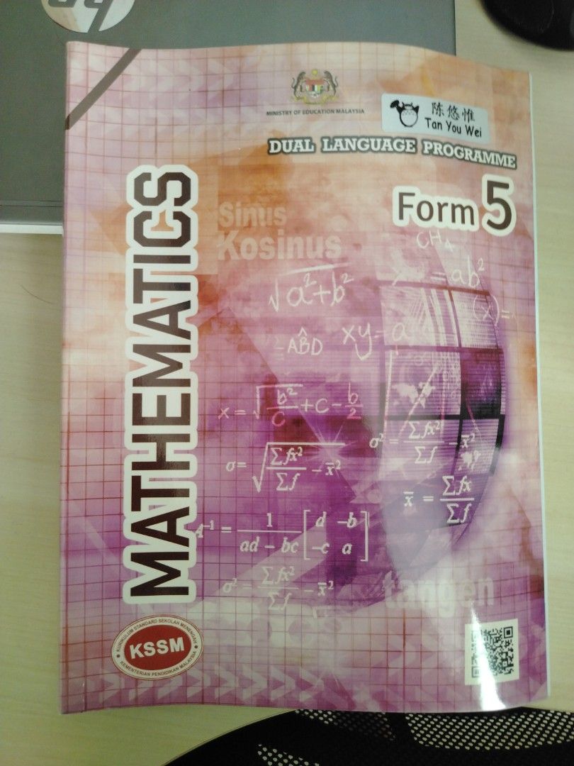 Mathematics Form 5 Textbook KSSM (DLP Version), Hobbies & Toys, Books ...