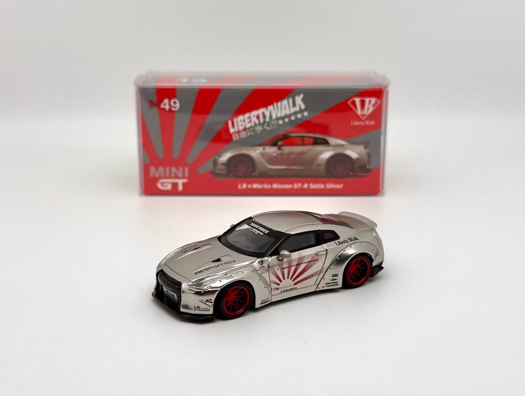 Mini GT LB Works Nissan GTR R35 Satin Silver #49, Hobbies & Toys, Toys ...