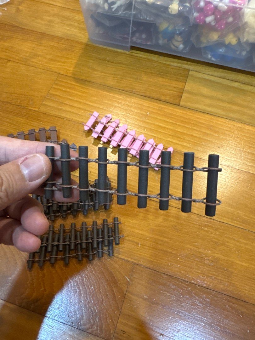 Miniature Fences - Brown, Pink, and Black, Hobbies & Toys, Toys & Games ...