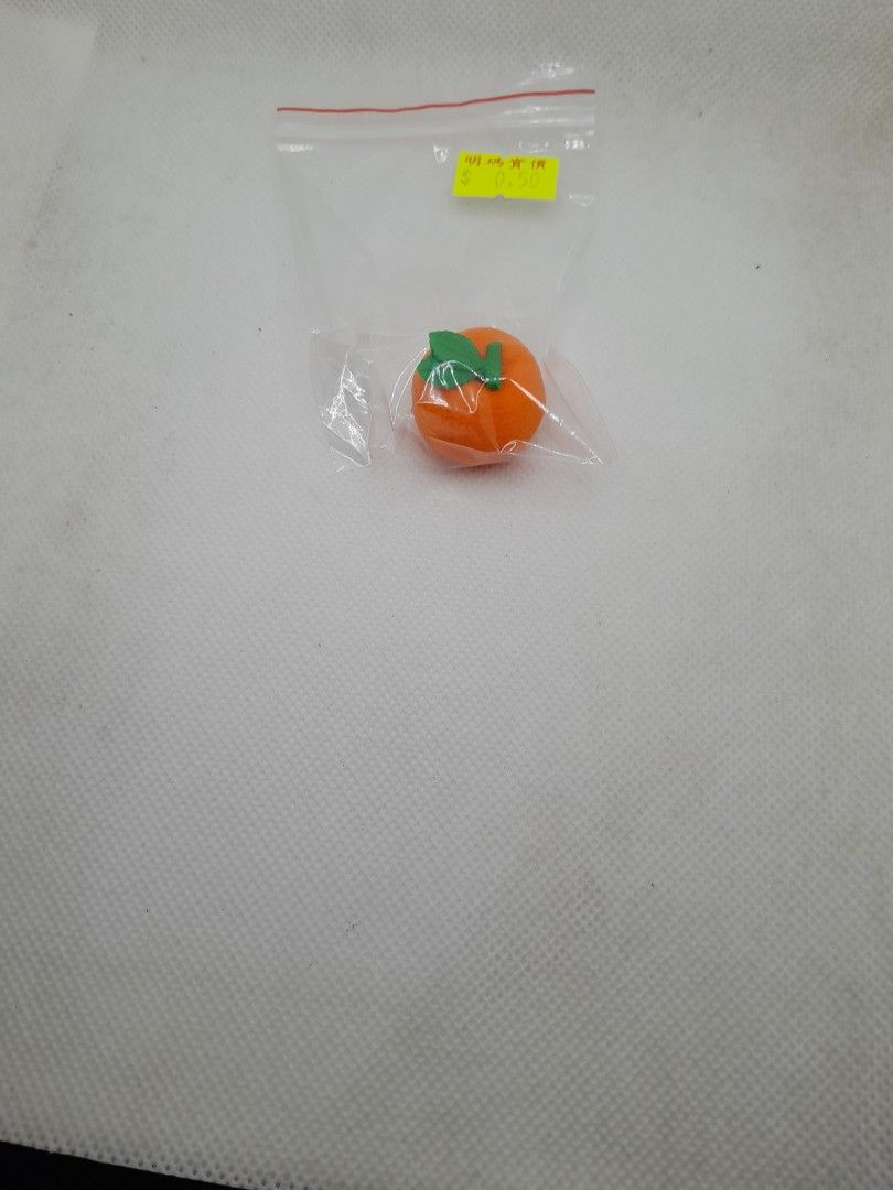 Miniature Orange Fruit eraser, Hobbies & Toys, Toys & Games on Carousell