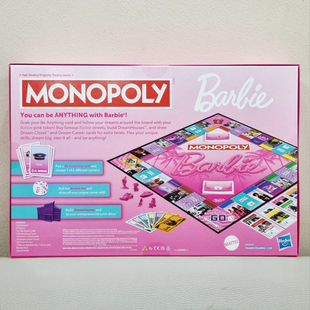 Monopoly Barbie Edition Board Game, Hobbies & Toys, Toys & Games on ...