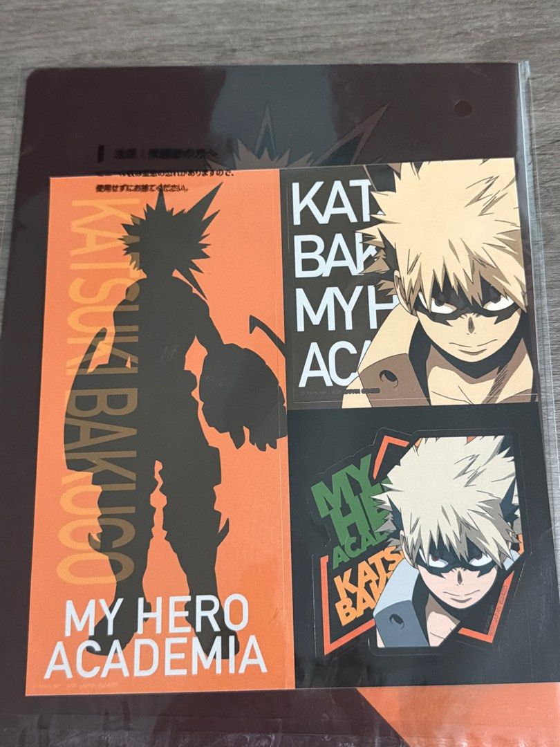 My Hero Academia Bakugo Clear File and Sticker Set, Hobbies & Toys ...