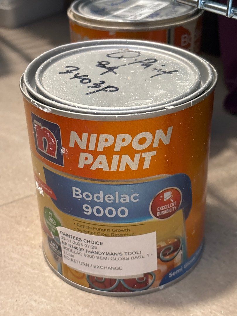 Nippon Paint Bodelac 9000 Semi Gloss 1L (used only little bit for ...