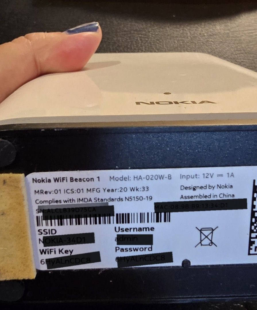 Nokia WiFi Beacon 1 Router, Computers & Tech, Parts & Accessories ...