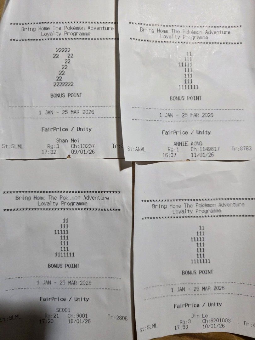 NTUC Bonus Points / 5 Points / Pokemon Collection, Tickets & Vouchers ...