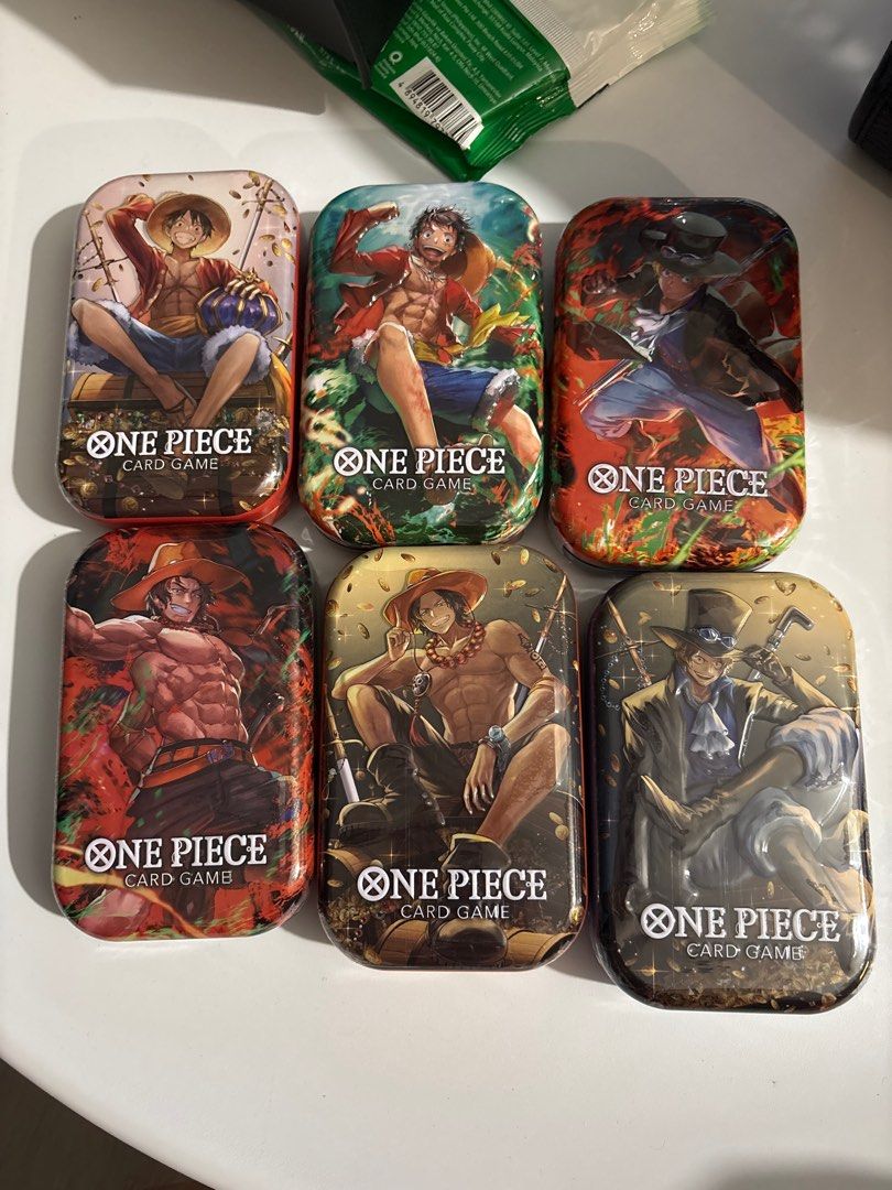 One Piece Card Game Tins - Set of 6, Hobbies & Toys, Toys & Games on ...