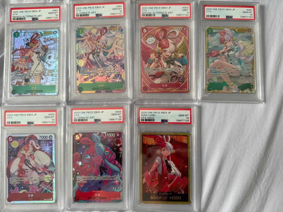One Piece Manga AA SEC Uta SEQUENTIAL Trading Cards - PSA Graded ...