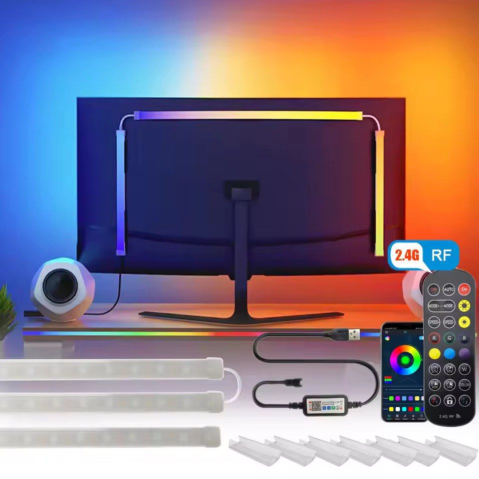 PC Backlight 27 Inch LED Strip Lights with Remote, Computers & Tech ...