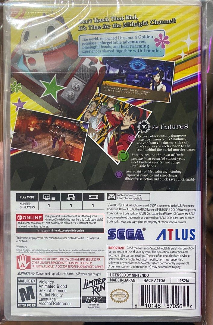 Persona 4 golden Sealed, Video Gaming, Video Games, Nintendo on Carousell