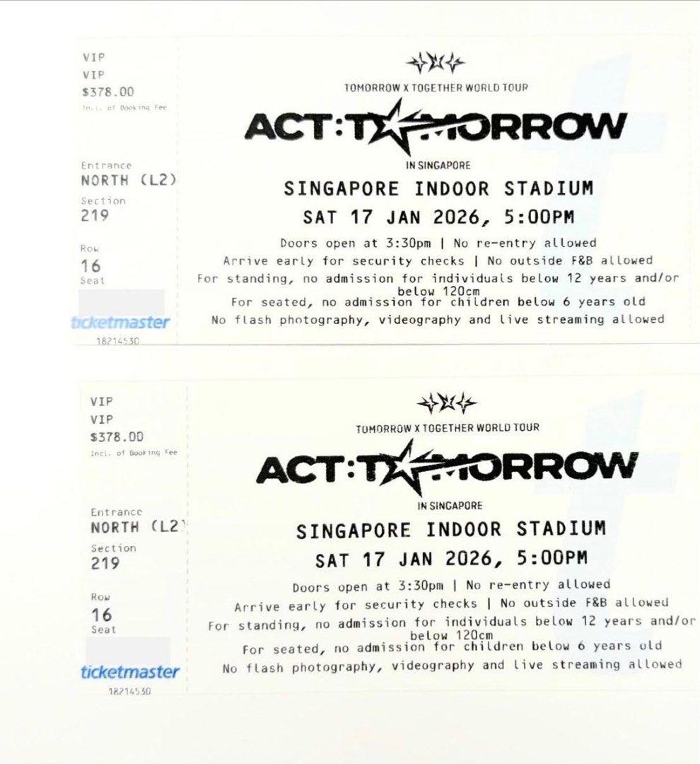 [Physical Ticket] TXT Tomorrow X TogetherWorld Tour Tickets, Tickets ...