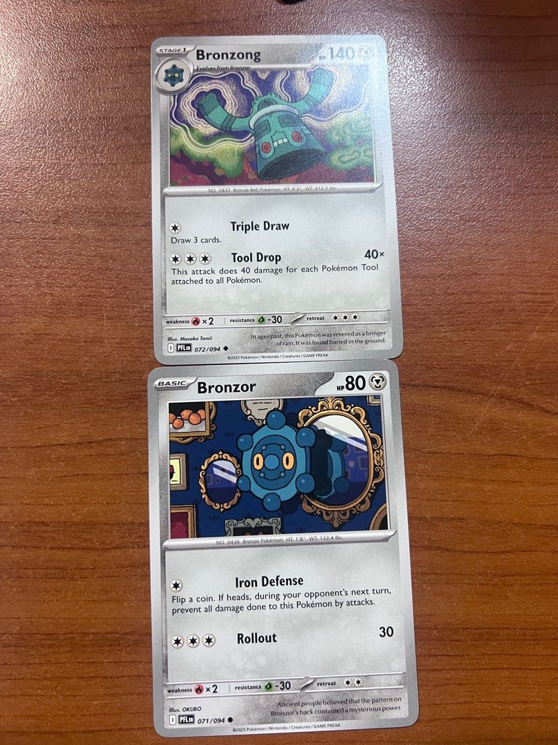 Pokemon Cards - Bronzong & Bronzor( together), Hobbies & Toys, Toys ...