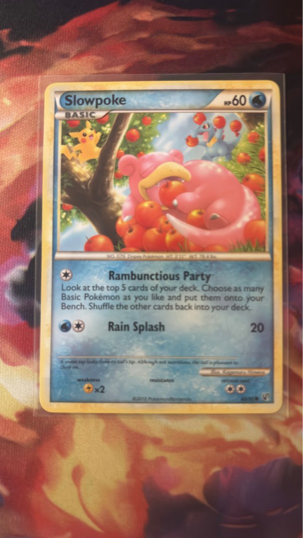 Pokemon slowpoke card (pikachu cameo), Hobbies & Toys, Toys & Games on ...