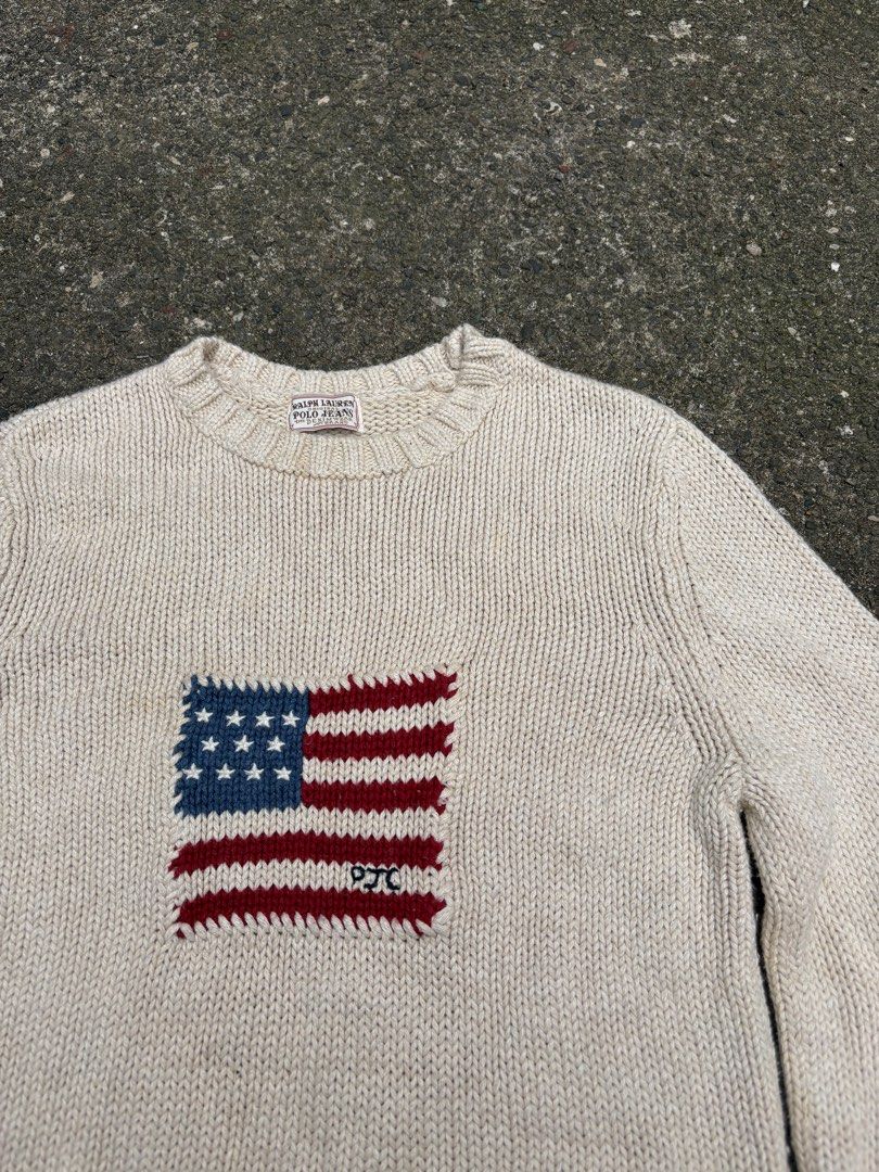 Polo By Ralph Lauren Flag Knit Wear, Men's Fashion, Coats, Jackets and ...