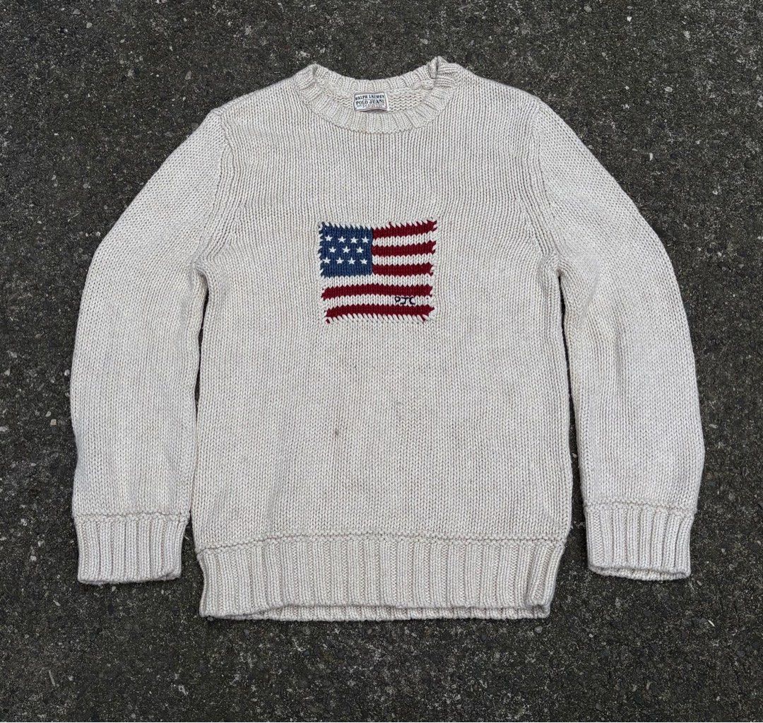 Polo By Ralph Lauren Flag Knit Wear, Men's Fashion, Coats, Jackets and ...