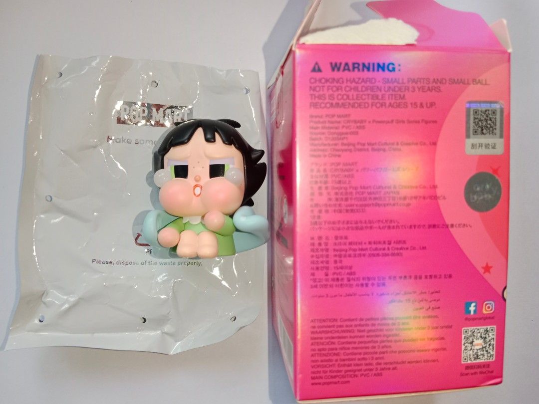 Pop Mart Crybaby x Powerpuff Girls Figure, Hobbies & Toys, Toys & Games ...