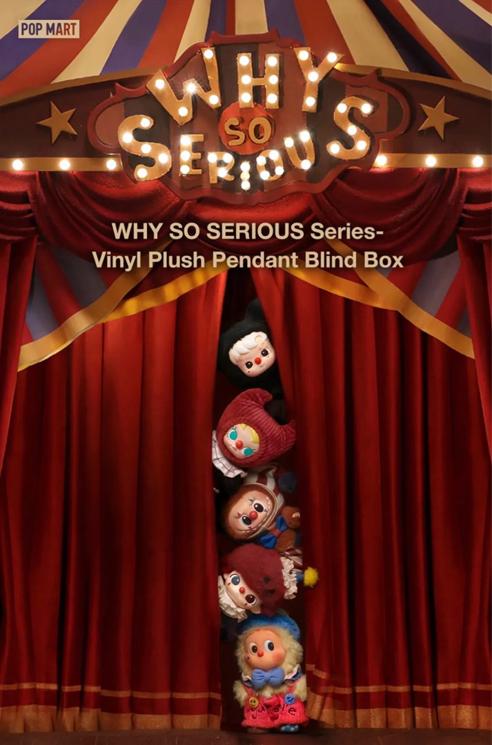 POP MART WHY SO SERIOUS Shadow Joker Plushie, Hobbies & Toys, Toys ...