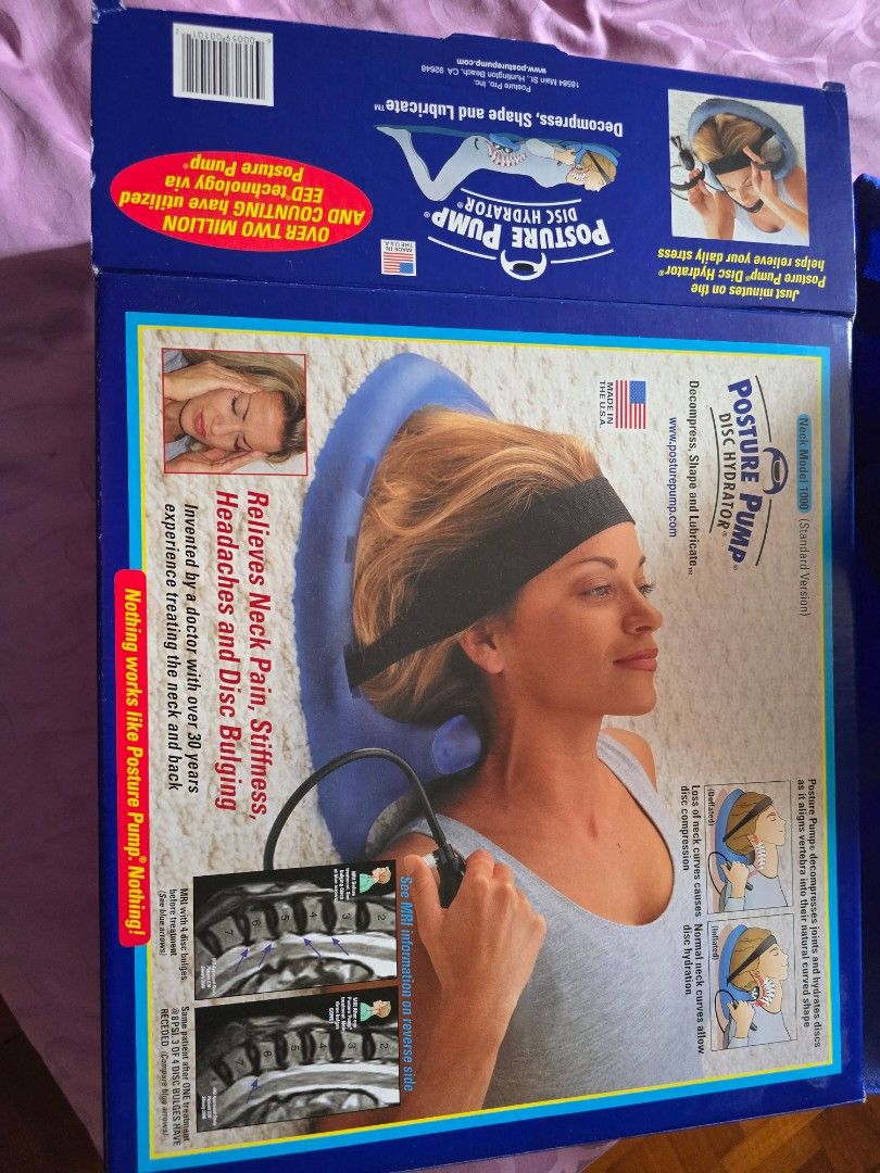 Posture Pump Neck Pain Relief Cervical Disc Hydrator (Model 1100-S ...
