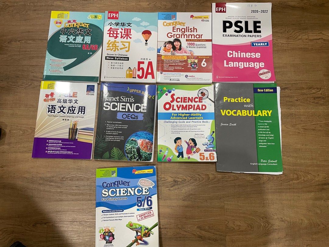 Primary School Textbooks - Conquer, PSLE, Science Olympiad, Hobbies ...