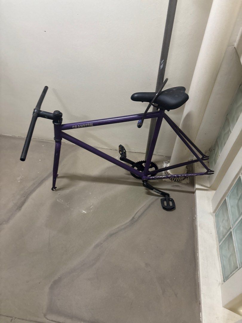 Purple Fixed Gear Bicycle Frame, Sports Equipment, Bicycles & Parts ...