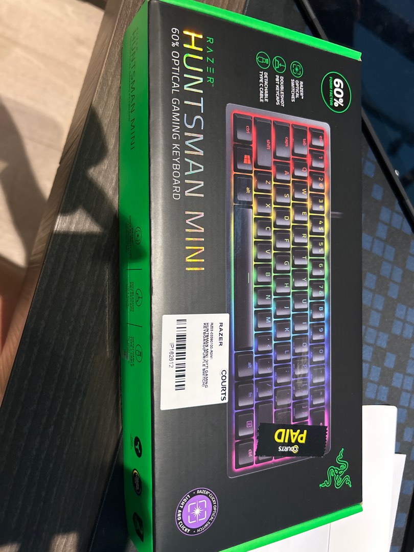 razer huntsman mini purple switch, Computers & Tech, Parts ...