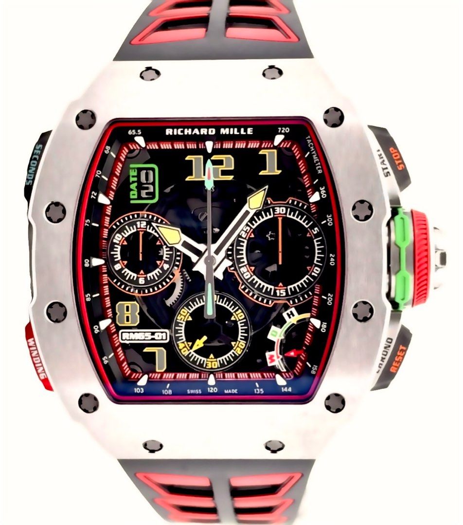 Richard Mille 65-01 Automatic Titanium Split-Seconds Chronograph 44.5 x ...