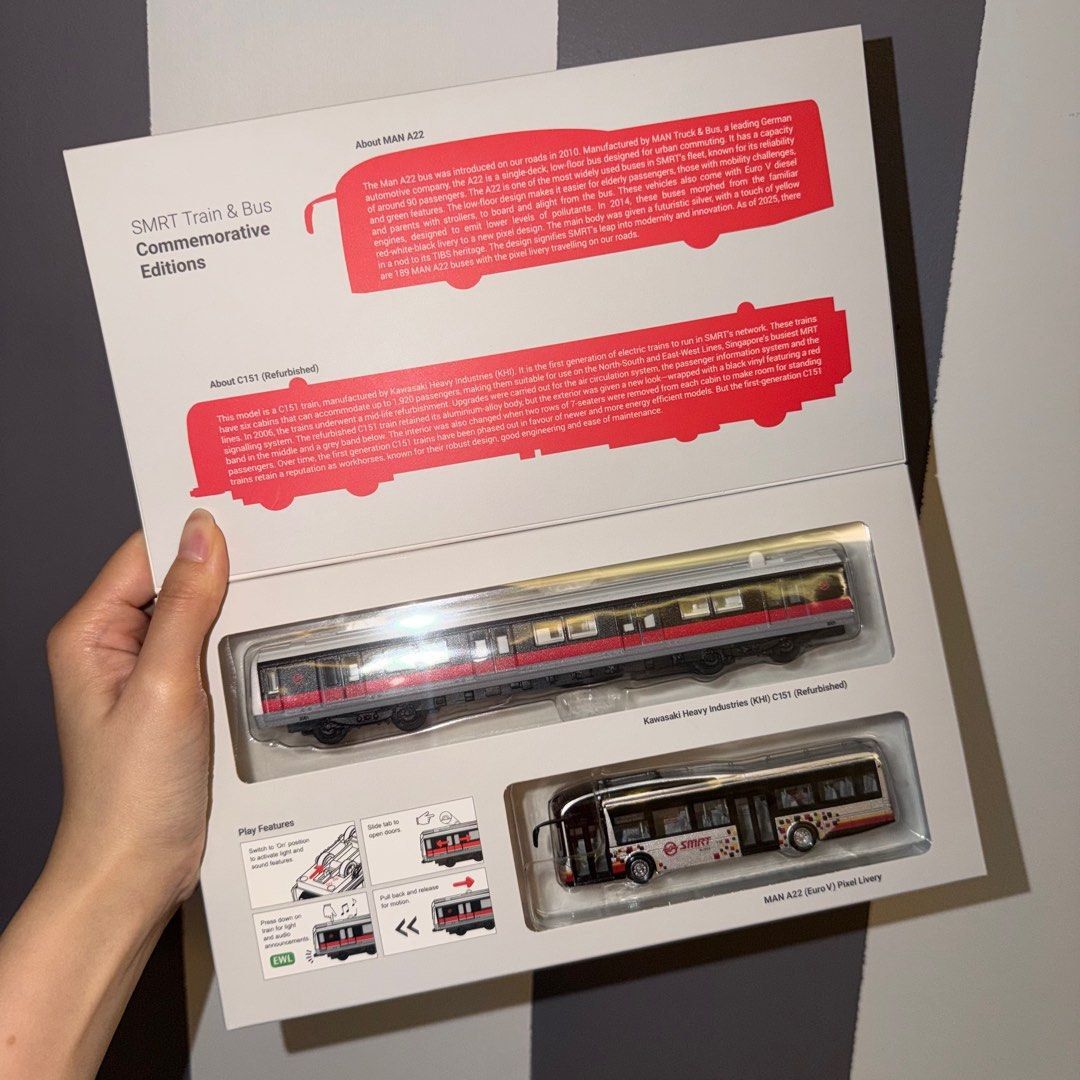 [Sealed!] SMRT Commemorative Limited Edition 2025 Train & Bus Set ...
