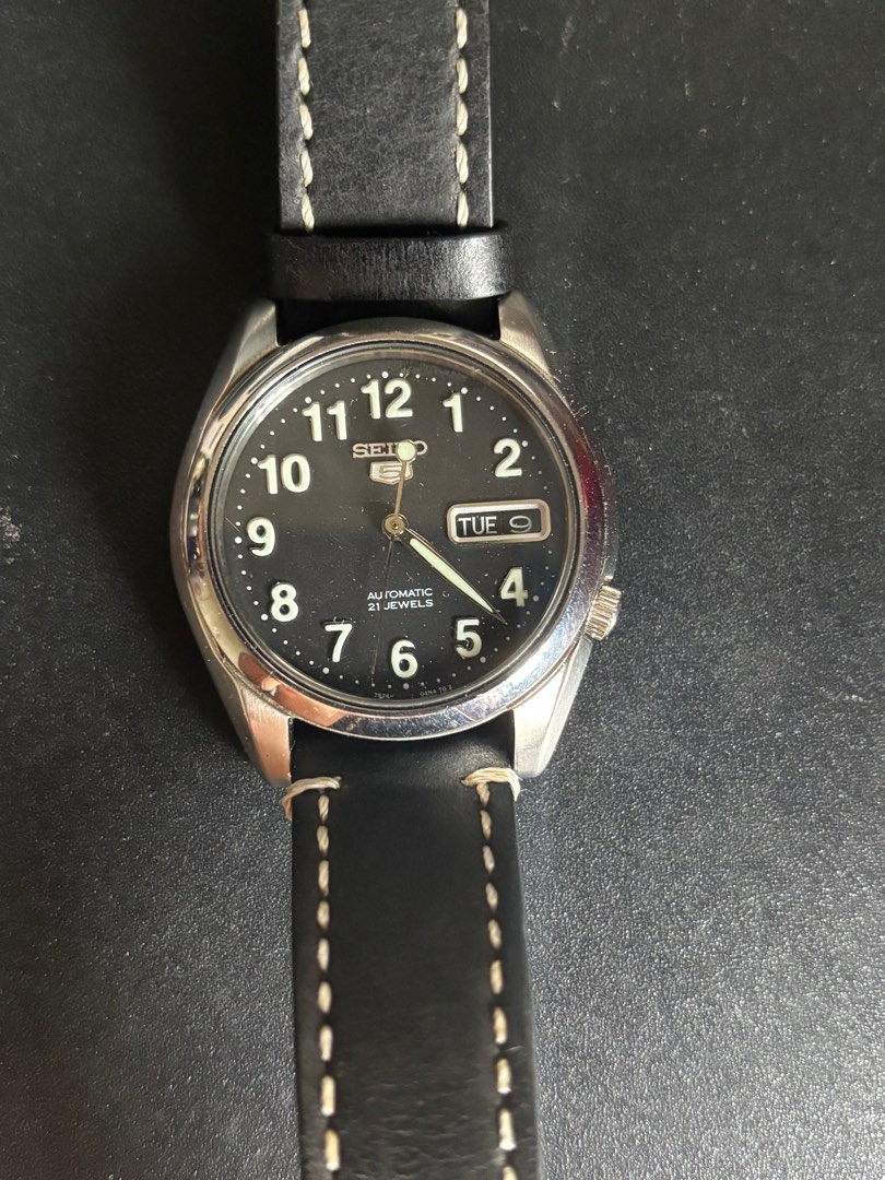 Seiko 5 Automatic Watch with Black Dial, Men's Fashion, Watches ...