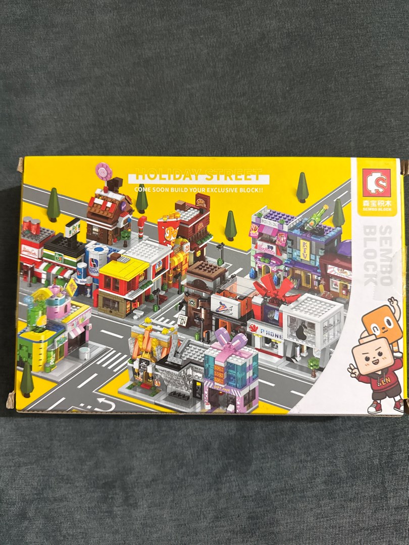 SEMBO BLOCK Holiday Street Building Blocks Set, Hobbies & Toys, Toys ...