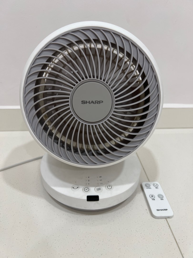 Sharp PJ-CA204A Air Table Fan with Remote, Furniture & Home Living ...