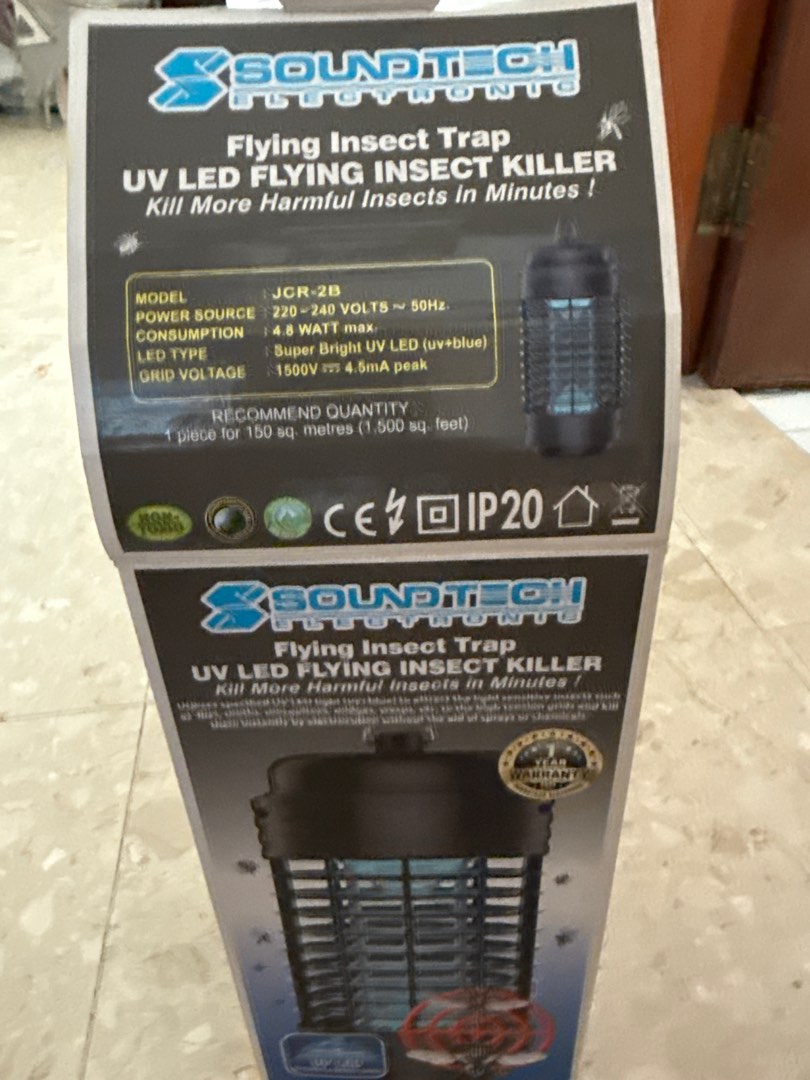 Soundtech JCR-28 UV LED Flying Insect Killer, Furniture & Home Living ...