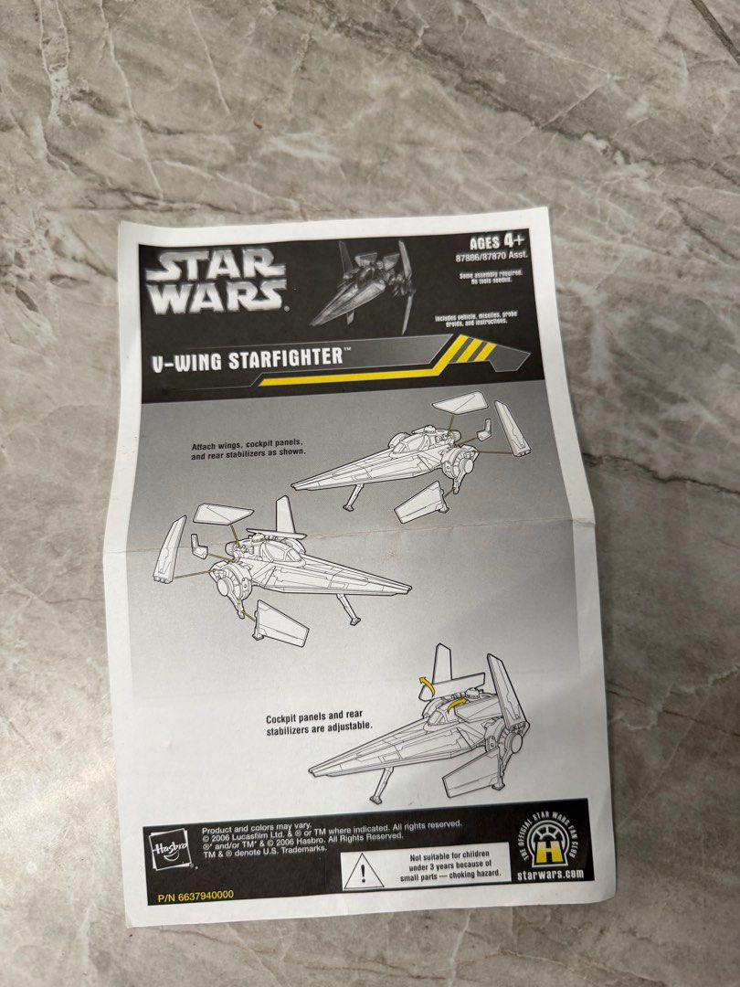 Star Wars The Clone Wars V-Wing Starfighter, Hobbies & Toys, Toys ...