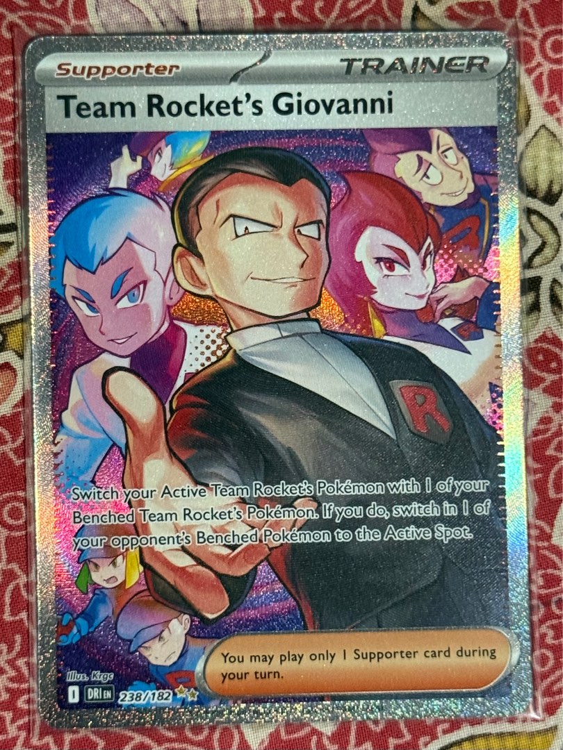 Team Rocket's Giovanni Trainer Card, Hobbies & Toys, Toys & Games on ...