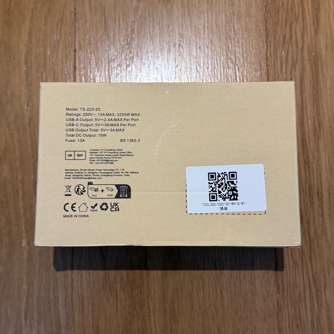 TESSAN Extension Plug Adapter With USB + Type C,Multi Plug Socket ...