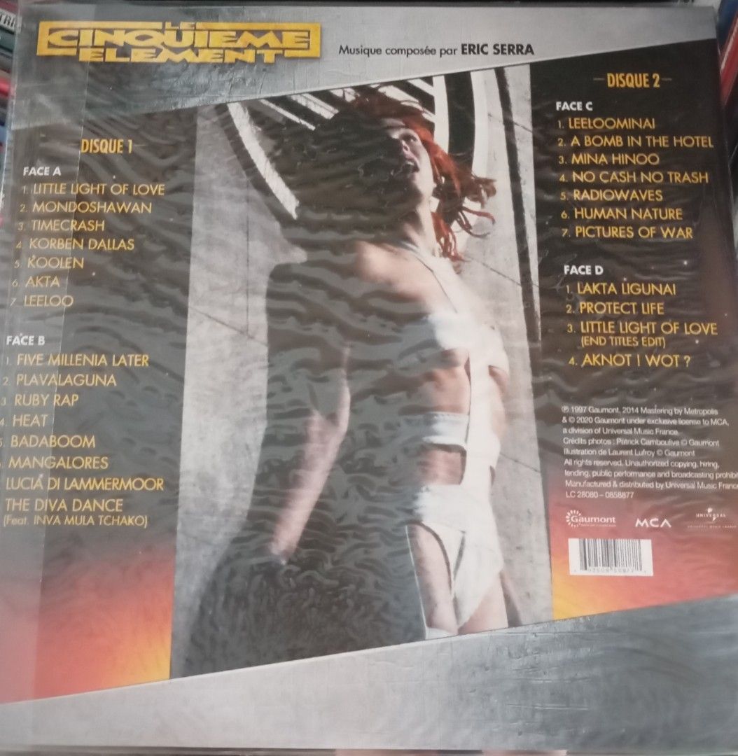 The Fifth Element OST 2LP orange vinyl, Hobbies & Toys, Music & Media ...