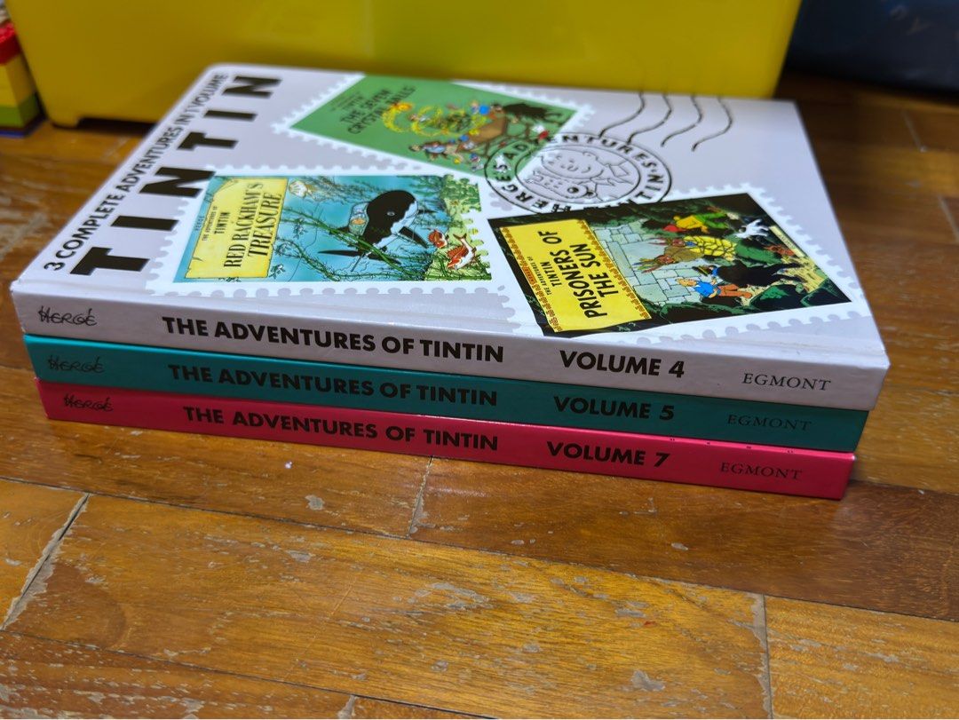Tintin 3-in-1 Adventure Volumes 4, 5, and 7, Hobbies & Toys, Books ...