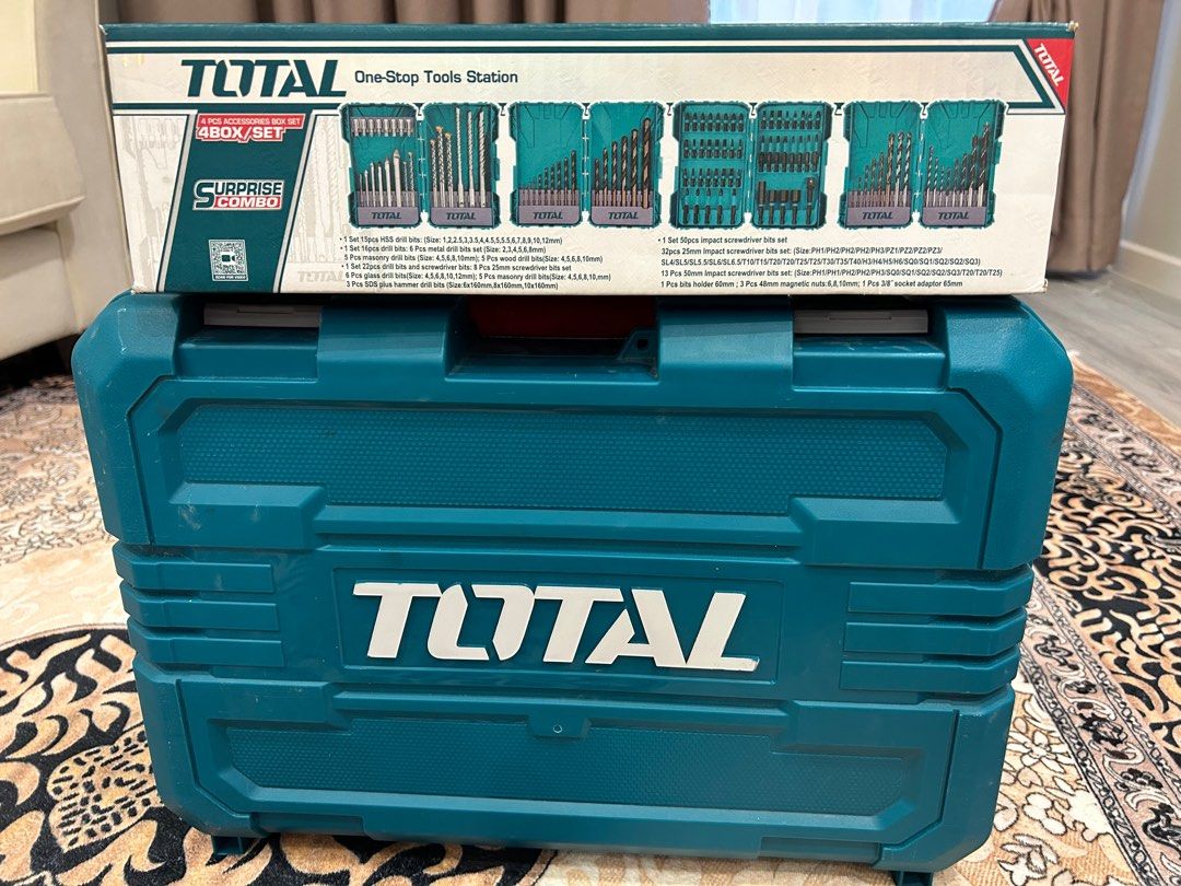 Total Rotary Hammer Drill with 4 in 1 complete set of drill bits ...