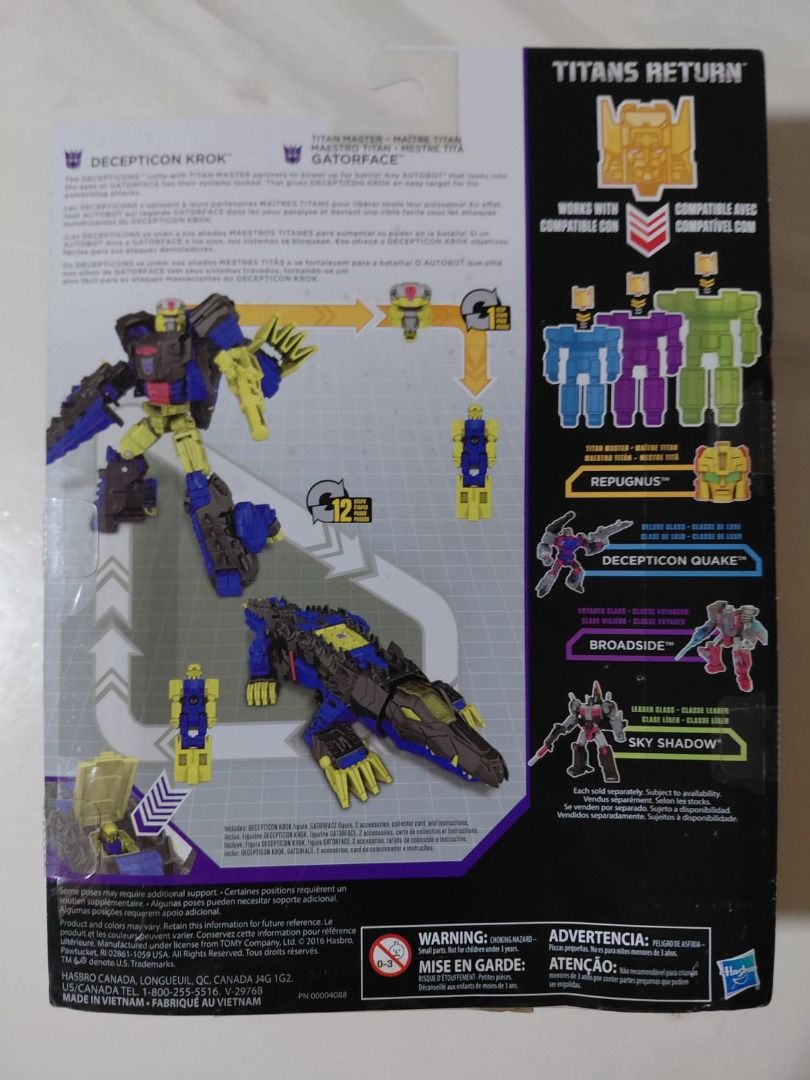 Transformers Titans Return Deluxe Class Decepticon Krok & TitanMaster ...