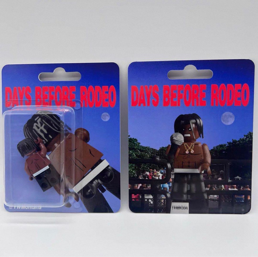 Travis Scott DAYS BEFORE RODEO “lego” mini figure, Hobbies & Toys, Toys ...