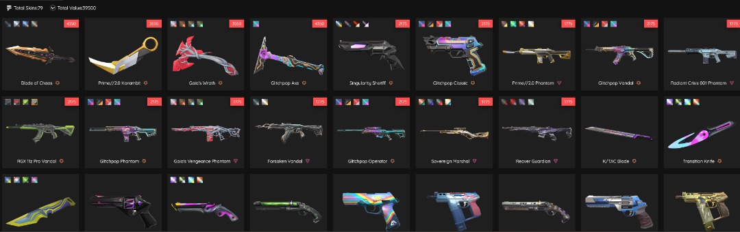 Valorant Skins - 16 perm immortal , Video Gaming, Gaming Accessories ...