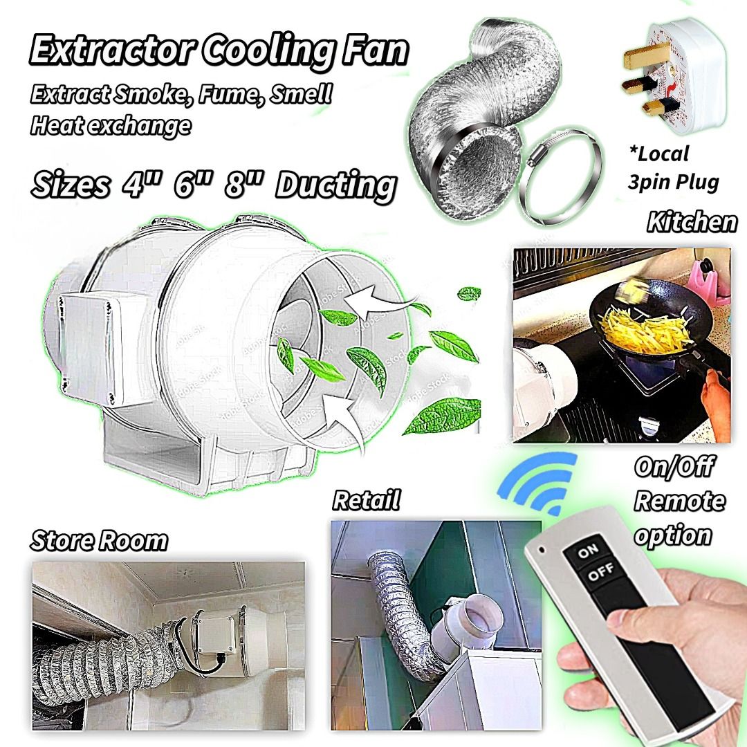 Ventilation fan blower exhaust fan, Furniture & Home Living, Lighting ...