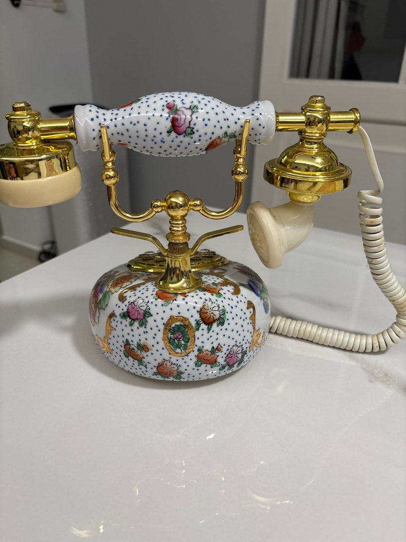 Vintage / Antique Porcelain Rotary Dial Telephone, Hobbies & Toys ...