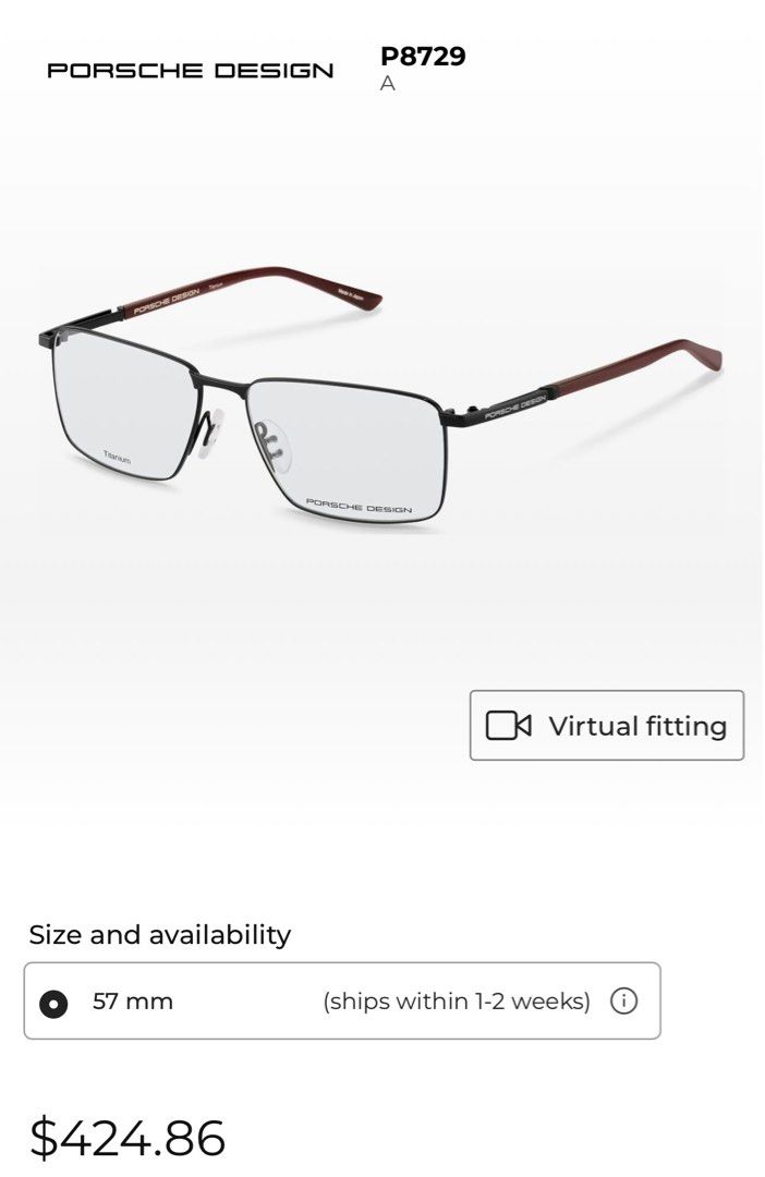 Vintage Porsche Design P’8729 Eyeglass Spectacles Sunglasses , Men's ...