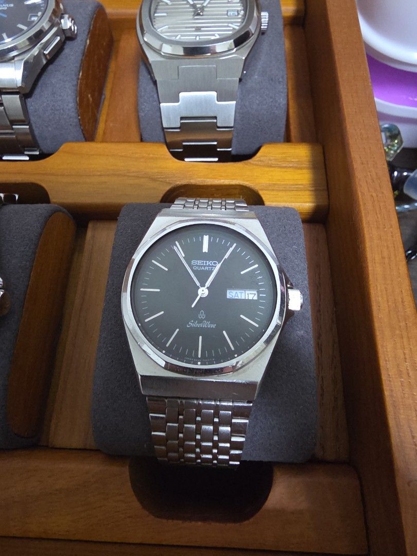Vintage seiko silver wave, Men's Fashion, Watches & Accessories ...