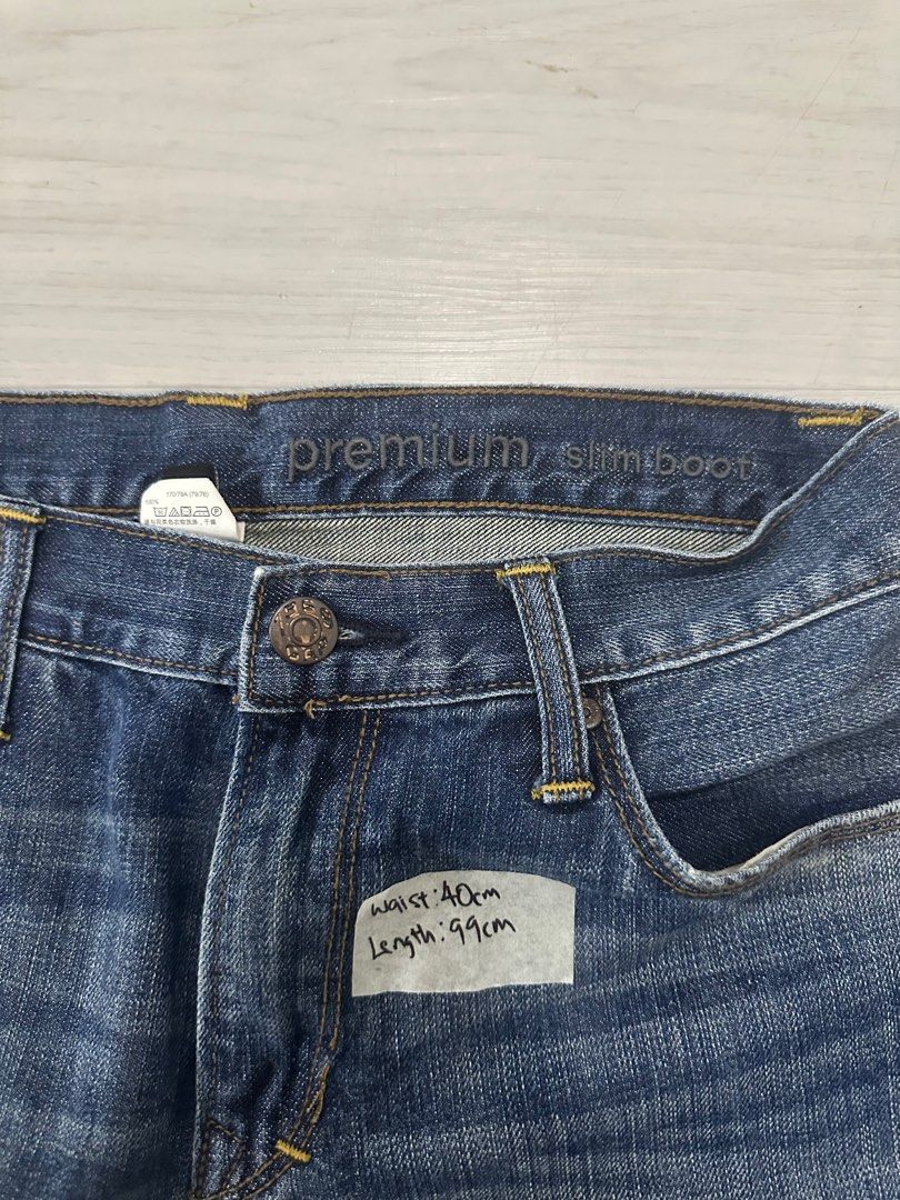 Vintage Y2k Gap Slim Bootcut Dark Blue Denim Jeans, Women's Fashion, Bottoms, Jeans & Leggings ...