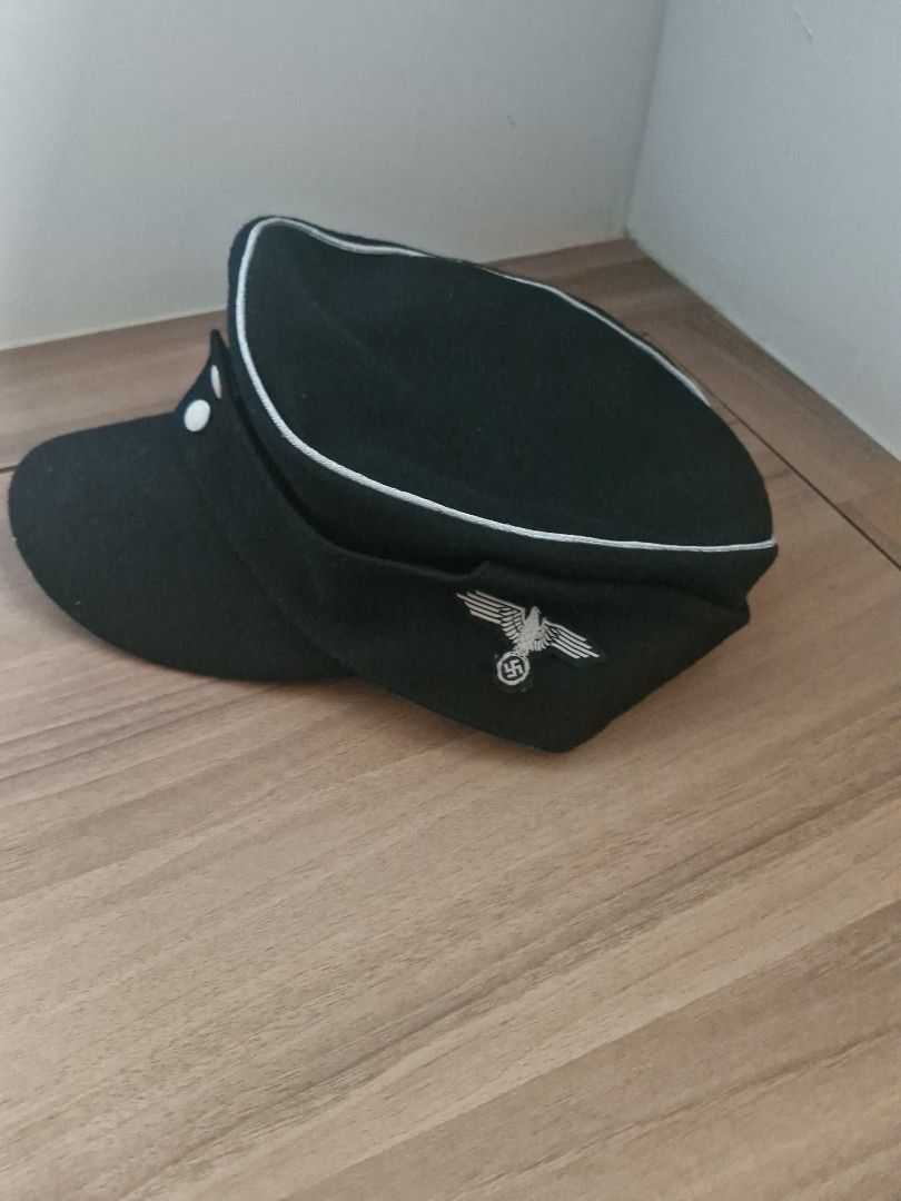 World War 2 German Waffen SS Officer Panzer Cap, Hobbies & Toys ...