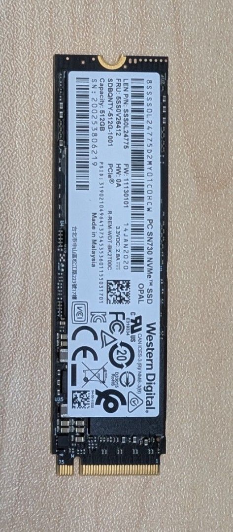 Western Digital PC SN730 NVMe SSD 512GB, Computers & Tech, Parts ...