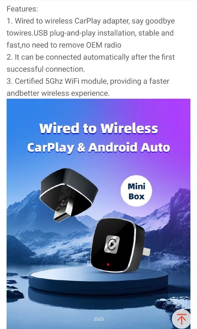 Wireless CarPlay & Android Auto Adapter, Car Accessories, Accessories ...
