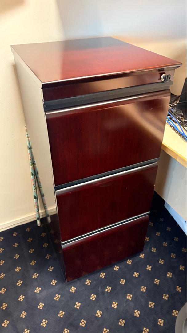 Wooden 4-Drawer Filing Cabinet, Furniture & Home Living, Furniture ...