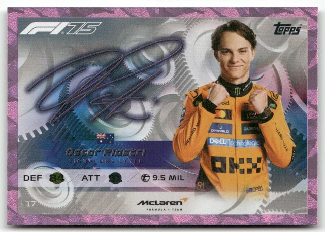 [WTS] Oscar Piastri Signature Style Pink Parallel - F1 Topps Turbo ...